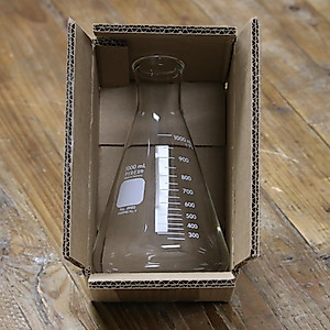 PYREX 1L Narrow Mouth Erlenmeyer Flasks with Heavy Duty Rim, Ea