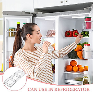 Juexica 2 Pcs Desk Drawer Organizer 3 Section Clear Acrylic Makeup Drawer Organizer Tray with Divided Inserts Trays Sectioned Organizer Bins Tray Drawers Storage for Bathroom Kitchen Office