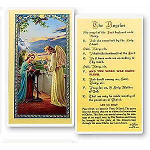 WJ Hirten E24-277 The Angelus, Clear Holy Cards