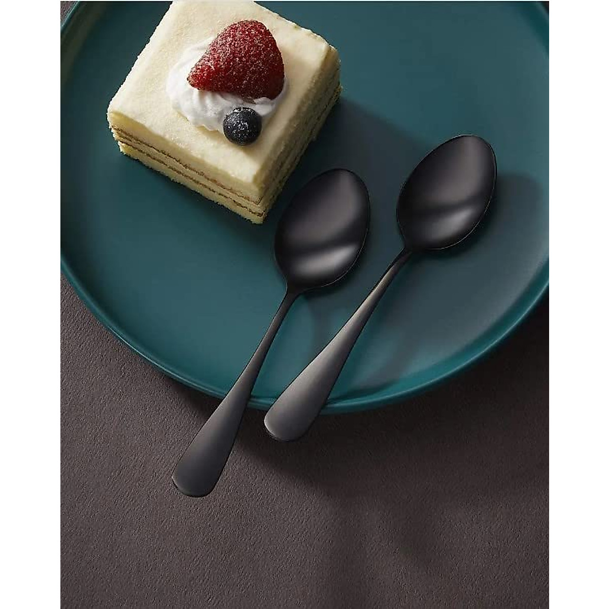 RBG Essentials Heavy-duty Stainless Steel Utensils Flatware Set, 20-piece Black Silverware Cutlery Set