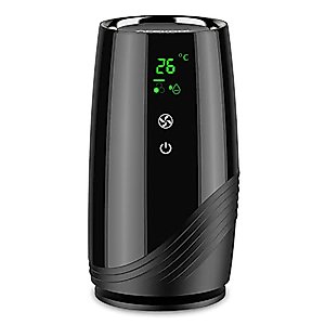 Desktop H13 True HEPA Air Purifier for Home 3 Stage Filters Mini Air Cleaner with Filter Change Reminder for Bedroom Living Room, Sleep Mode