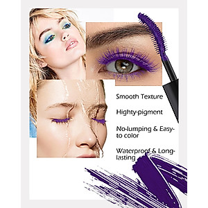 Waterproof Brown Mascara Volume and Length,Long Lasting Non Clumping Curling Voluminous Colored Mascara for Eyelashes, Colorful Volumizing Tubing Mascara for Women Eye Makeup Cosplay Party-04