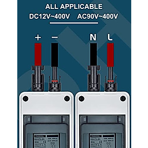 DIHOOL 30 Amp Solar Disconnect Switch, Miniature Circuit Breaker with din Rail Enclosure Outdoor Box for Solar Panels