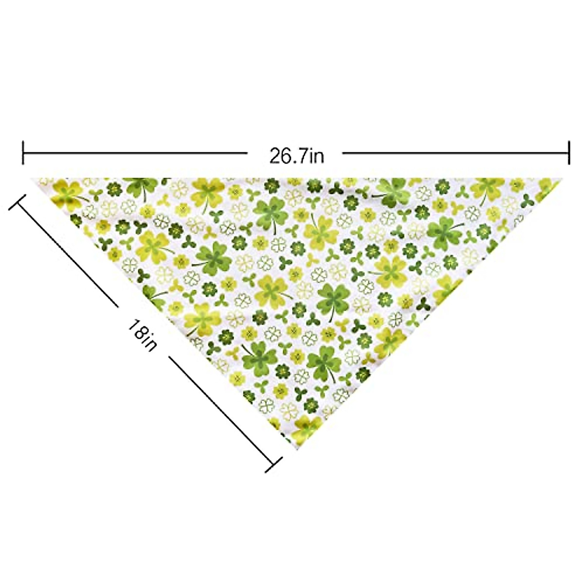 St Patrick Dog Bandana, Holiday Lucky Clover Cat Bib for Large Medium Small Puppies Pets