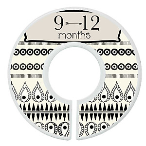 Mumsy Goose Nursery Closet Dividers Closet Organizers Baby Clothes Dividers Monochrome Boho