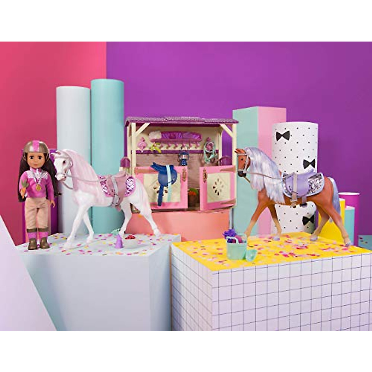 Glitter Girls by Battat - Ride & Shine Deluxe Equestrian Outfit - 14" Doll Clothes & Accessories For Girls Age 3 & Up - Childrens Toys , Pink