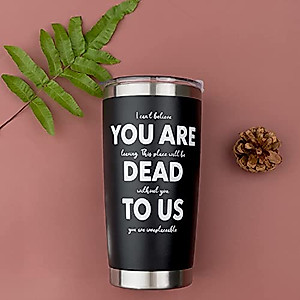 HAMIA Leaving Job Gifts For Coworkers - Farewell , Going Away Gift Coworker New Job, Goodbye, Good Luck Coworkers, Boss, Men, Women. Friends You Are Dead To Us Tumbler, #Tumbler Black