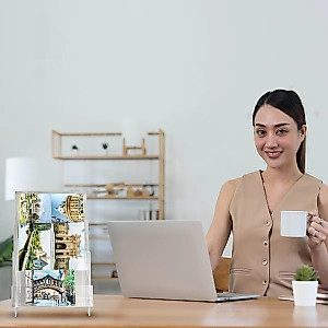 TINDERDRY Acrylic Greeting Card Display Stand Card Display Rack Sticker Display Stand Brochure Postcard for Retail Vendors Crafts Counter Tabletop Display Supplies