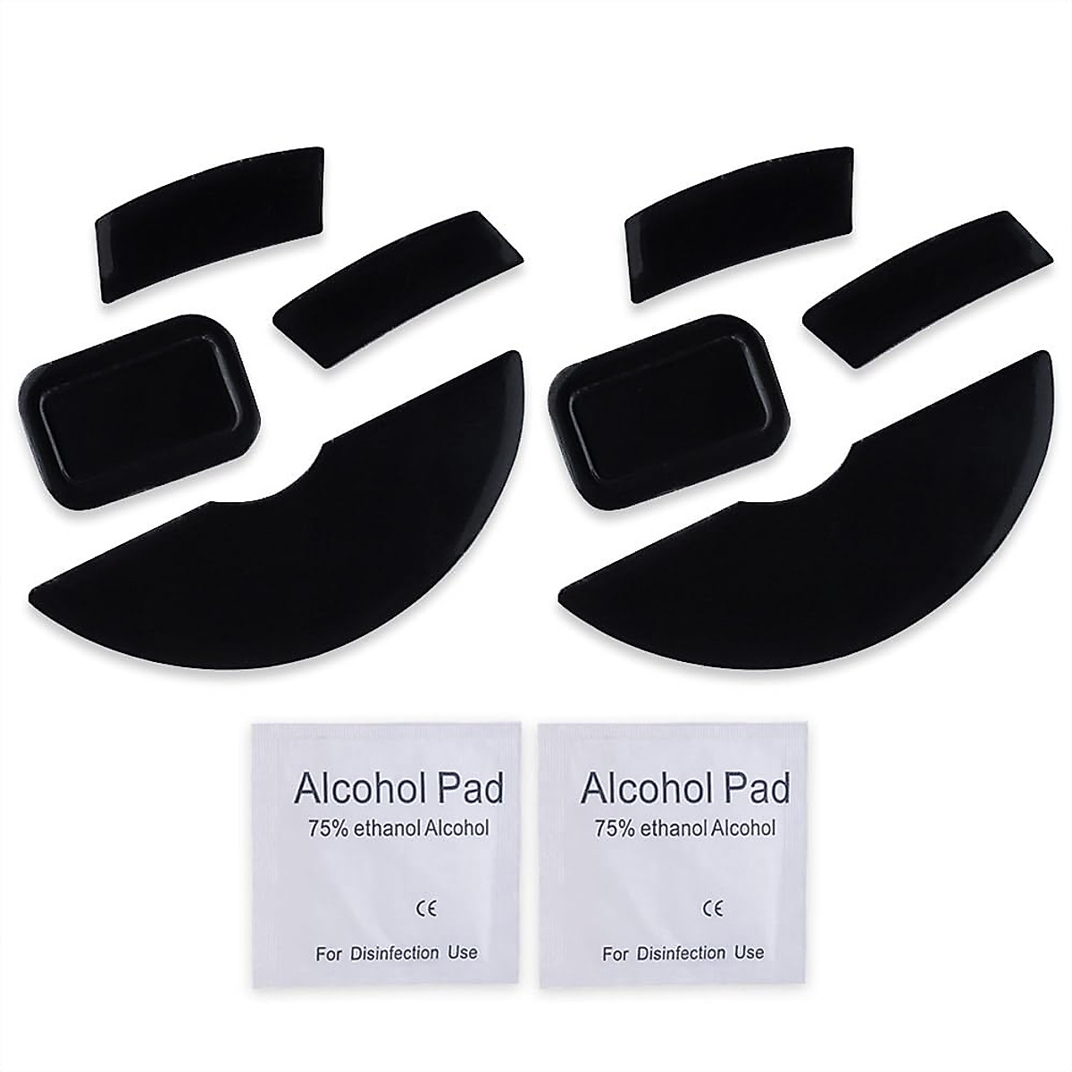 2Sets Rounded Edges Curved Mouse Feet Pads Skates Compatible for Razer Mamba Wireless RC30-027101 Gaming Mouse (for Mamba Wireless Mouse feet)