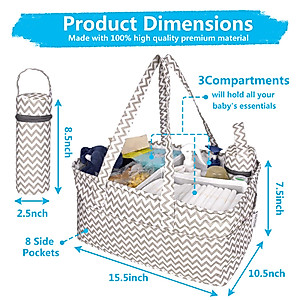 BAGLHER Baby Diaper Caddy Organizer,Large Baby Product Storage Rack and Kindergarten Storage Box,Portable Diaper Rack and Car Storage Box.
