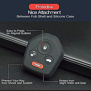 2pcs Compatible with Subaru Remote Head 4 Bts Silicone FOB Key Case Cover Protector Keyless Remote Holder for 2005-2017 Subaru Forester Impreza Legacy Outback Tribeca WRX STI XV Crosstrek B9 Tribeca
