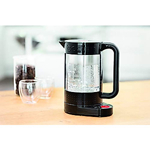 Bodum 11659-01US Bistro Electric water kettle, double wall with temperature control, 1.1 l, 37 oz, Black, 37 Ounce