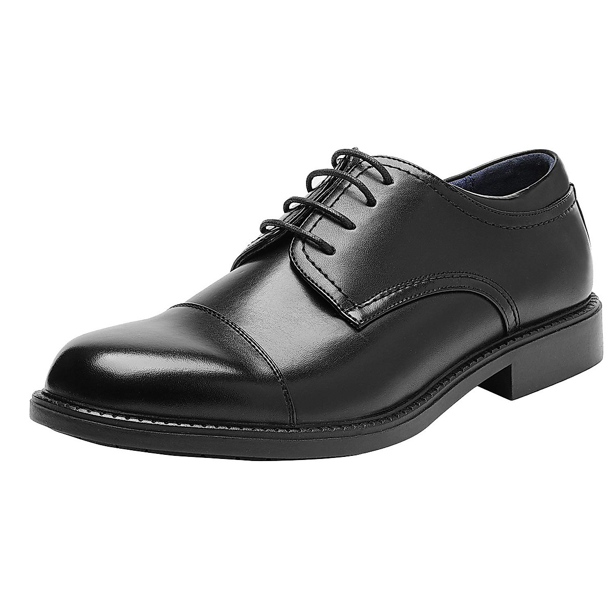 Bruno Marc Men's Downing-01 Black Leather Lined Dress Oxford Shoes Classic Lace Up Formal Size 8.5 M US