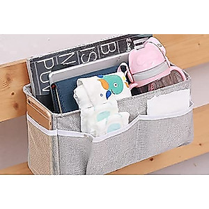 Moon & Star Home, dormitory bed hanging storage bag/storage bag, Dark gray, Length 31 cm, width 11 cm, height 16 cm