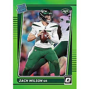 2021 Panini Donruss Optic Football Jumbo Cello Pack (Green Velocity Parallels!) - 12 Trading Cards per Pack