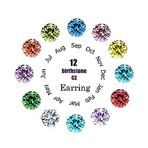 Spiritlele 12 Pairs Colors Cubic Zirconia Magnetic Earrings Clip on Non Piercing Earrings Set Unisex (Six Prong Cytal)