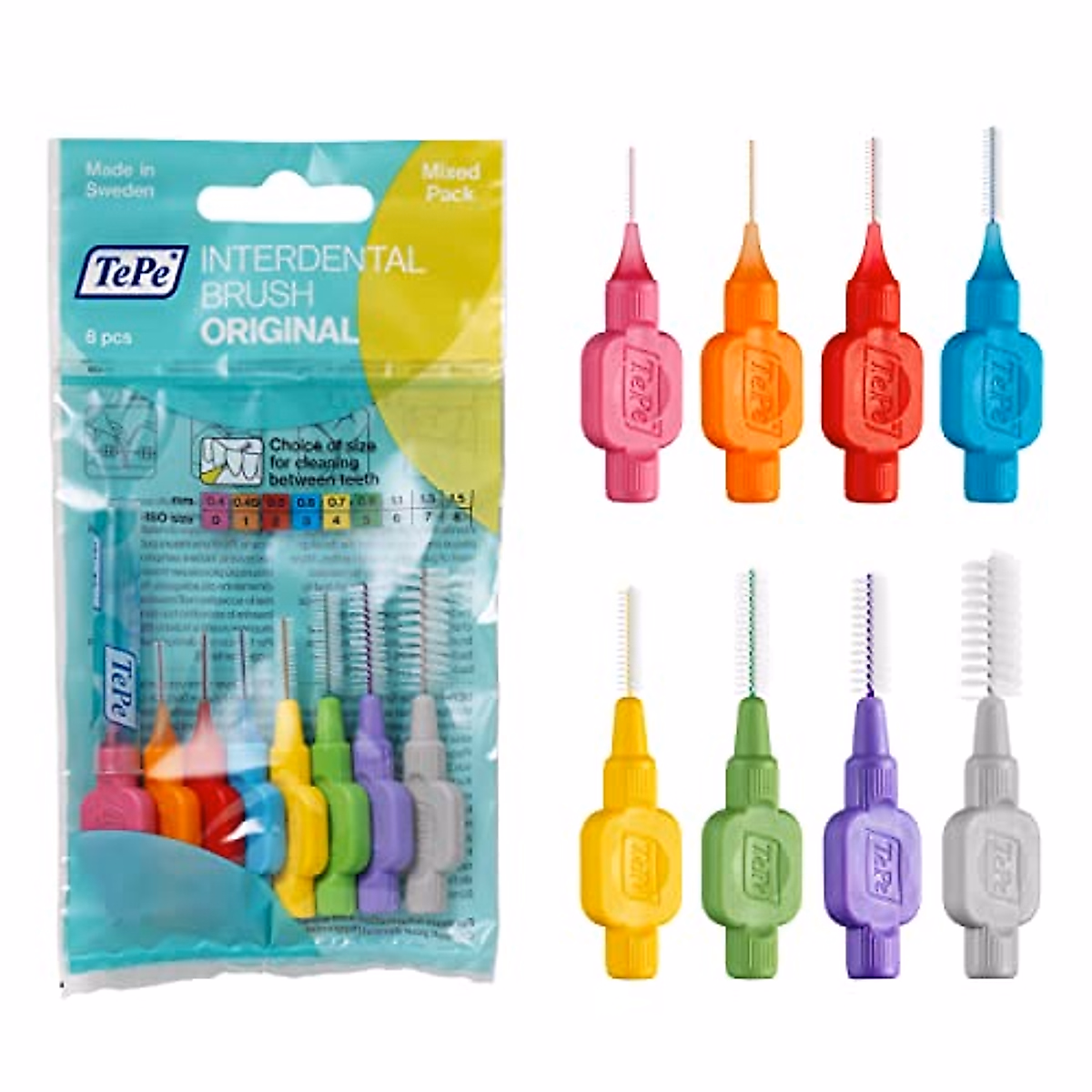 TEPE Interdental Brush Original, Soft Dental Brush for Teeth Cleaning, Mixed Pack
