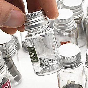 30 Element Samples in Vial Bottle Metal Non-Metal Rare Earth for Collections Vials Ampoule Combination Manganese Ni Au Te Fe V