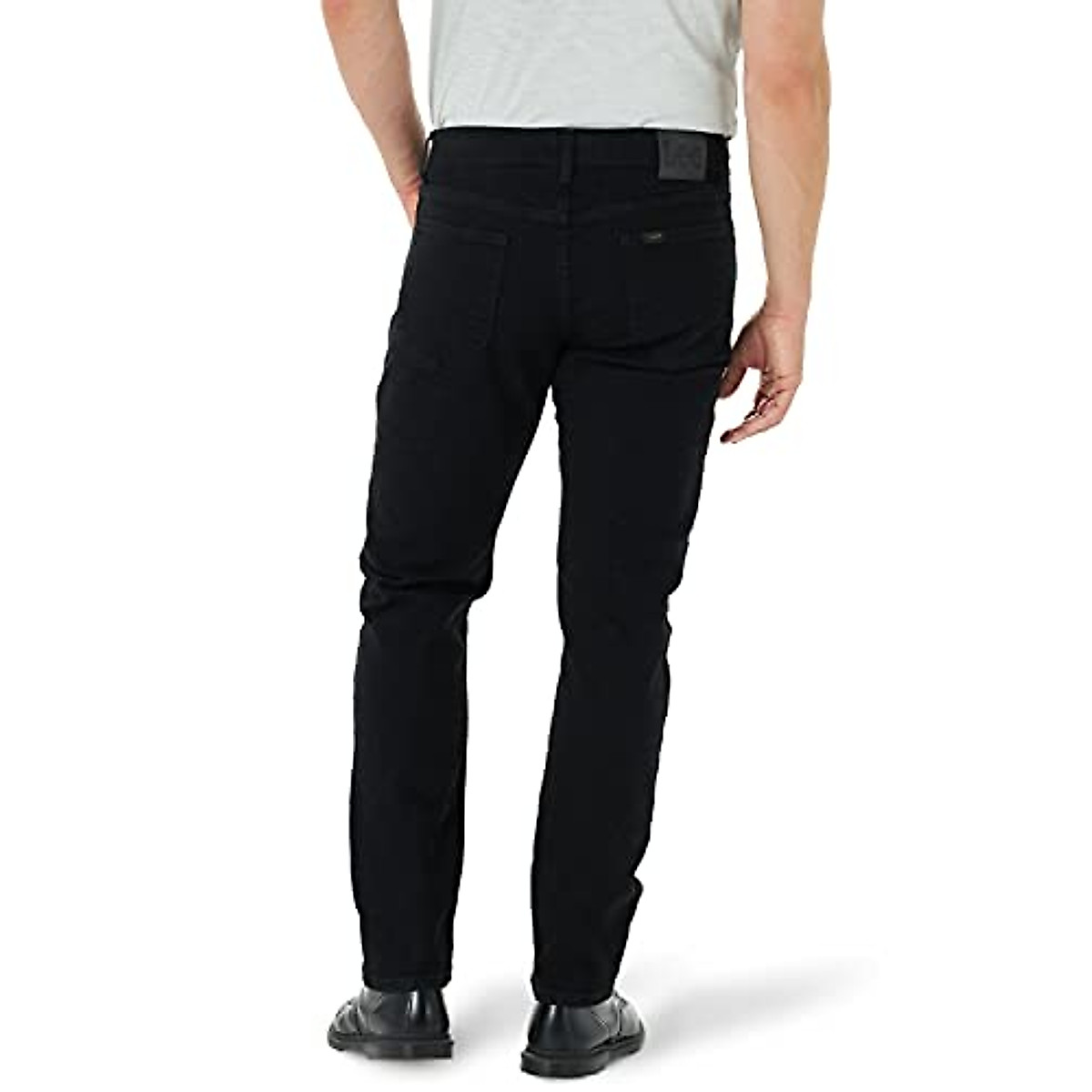 Lee Men's Legendary Regular Fit Tapered Leg Jean, Overdye Black, 42W x 29L