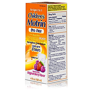 Children's Motrin Oral Suspension Medicine for Kids, 100mg Ibuprofen, Berry Flavored, 4 fl. oz