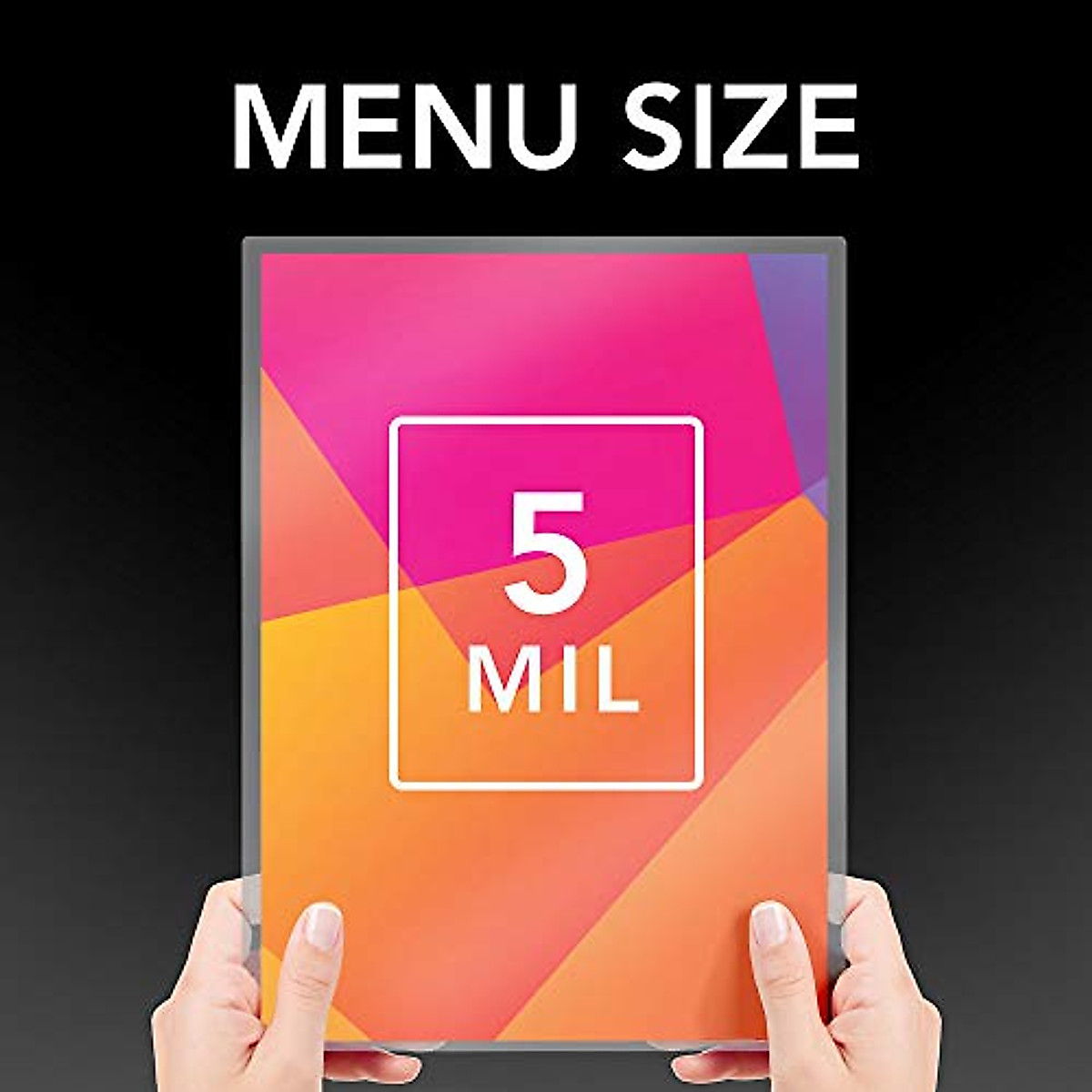 GBC Laminating Sheets, Thermal Laminating Pouches Menu Size, 5mil, HeatSeal Crystal Clear, 100 Pack (3200417)