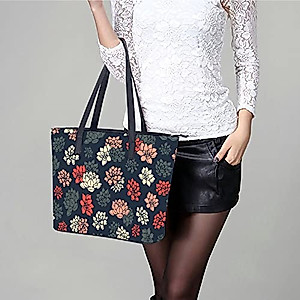 Womens Handbag Flowers Leather Tote Bag Top Handle Satchel Bags For Lady