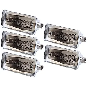 5Pcs Drum Claw Hook, Rectangular Chrome Plated Snare Drum Lug Bass Drum Replacement Parts
