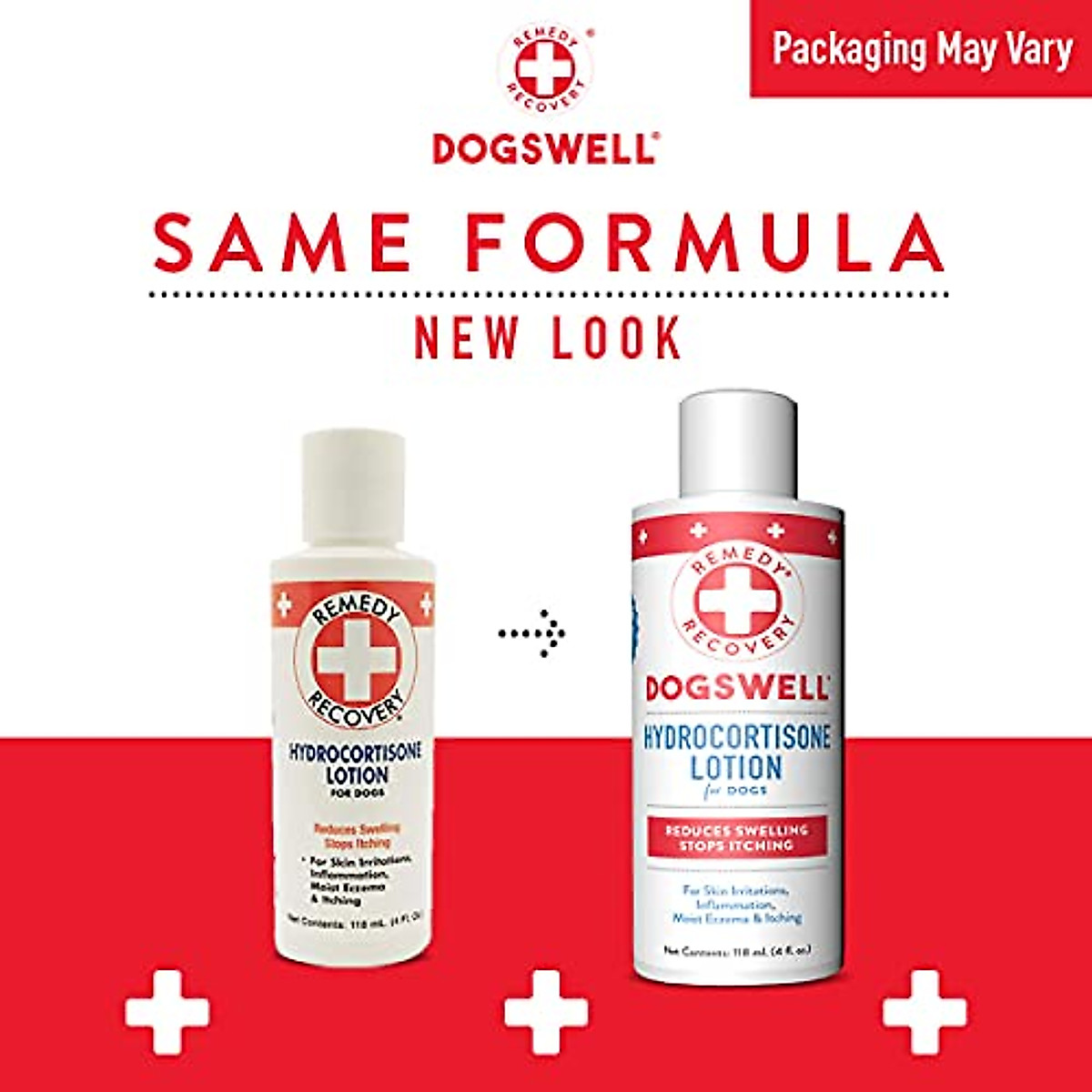 DOGSWELL Remedy + Recovery 0.5% Hydrocortisone Lotion for Dogs, 4 oz. (Packaging May Vary)