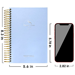 Meeting Notebook for Work with Action Items 120 Sheets Meeting Planner Organizer for Office Meeting Agenda Book Spiral Meeting Notes Notebook for Women Men, A5 Blue