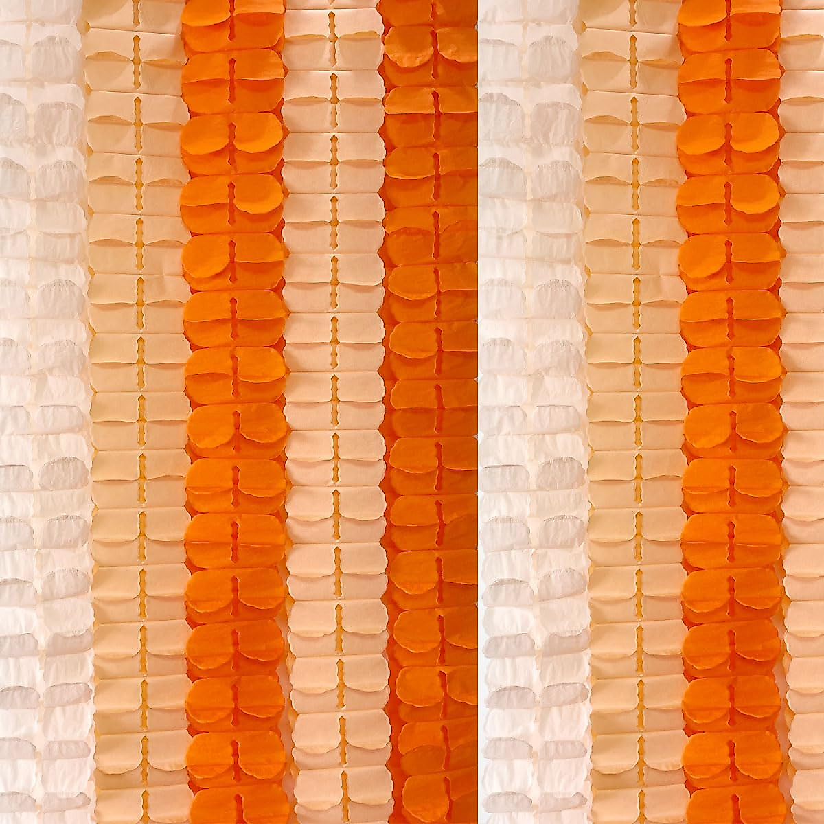 10PCS Four Leaf Clover Paper Flowers Garland Decorations Four Leaf Clover Paper Banner Tissue Paper Streamers Reusable Hanging Garland for Birthday Wedding Party Backdrop Home Decor(Orange kit)