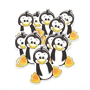 Penguins Party Decoration 2 3/8 inches 24 pcs Paper Cutouts Birthday Bachelor's Degree