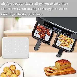 Air Fryer Accessories Compatible with Ninja Tower AF300UK AF400UK Most 7.6L-9.5L Dual Air Fryers, 9Pcs Including Racks, 100Pcs Paper Liners, Pizza Pan, Cake and Egg Mold etc