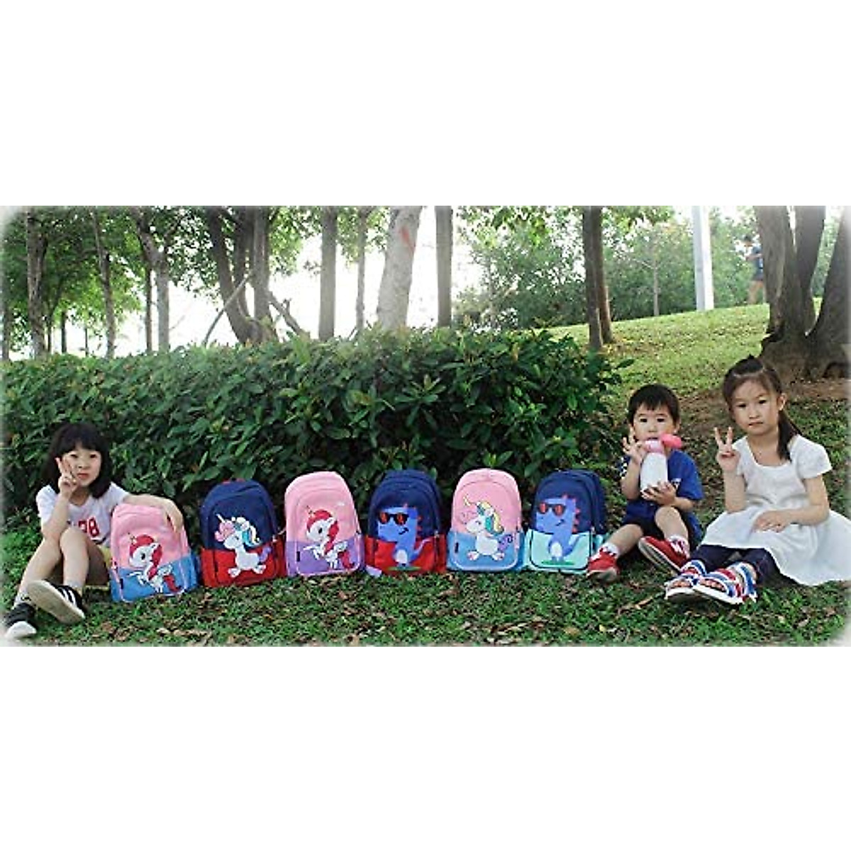 POWOFUN Kids Toddler Travel Backpack Cool Cute Cartoon Daypack (Dinosaur Blue Backpack)