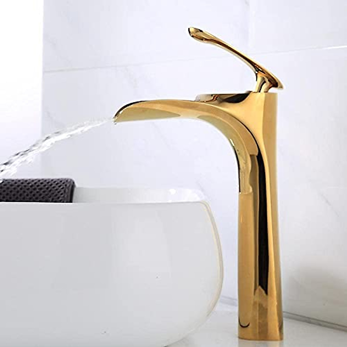 Bathroom Sink Faucet Sink Faucet Single Handle Brass Sink Faucet Bathroom Sink Faucet Single Handle hot and Cold Water Tank Faucet Desktop Crane Toilet Faucet ( Color : Black Oil Brushed )