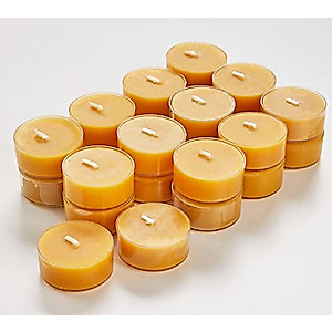 Beeswax Tealight Candles Bulk - Tealight Candles 12 Pack with 48 Hour Burn Time 4Hours of Each Beeswax Tealights for Home Decor & Ambiance, Long-Lasting & Eco-Friendly