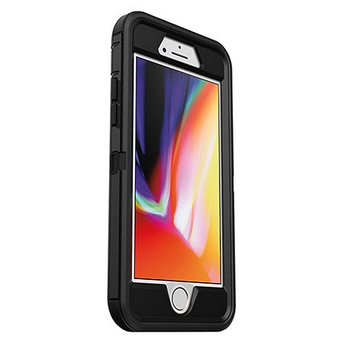OtterBox Defender Series Rugged Case for iPhone SE (2020), iPhone 8, iPhone 7 (NOT Plus) Case Only - Non-Retail Packaging - Black (with Microbial Defense)