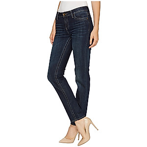 KUT from the Kloth Stevie Straight Leg Jeans - Jeans for Women - Straight Leg - Cotton & Spandex Blend Fabric Straight Leg Jeans Wise Wash w/EUR 16 30