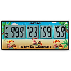 Retirement Timer up to 999 Days, Countdown and Alarm by Cirbic (Retirement)