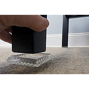 Shepherd Hardware 9083 1-7/8-Inch Spiked Furniture Cup, Clear Plastic, 4-Pack