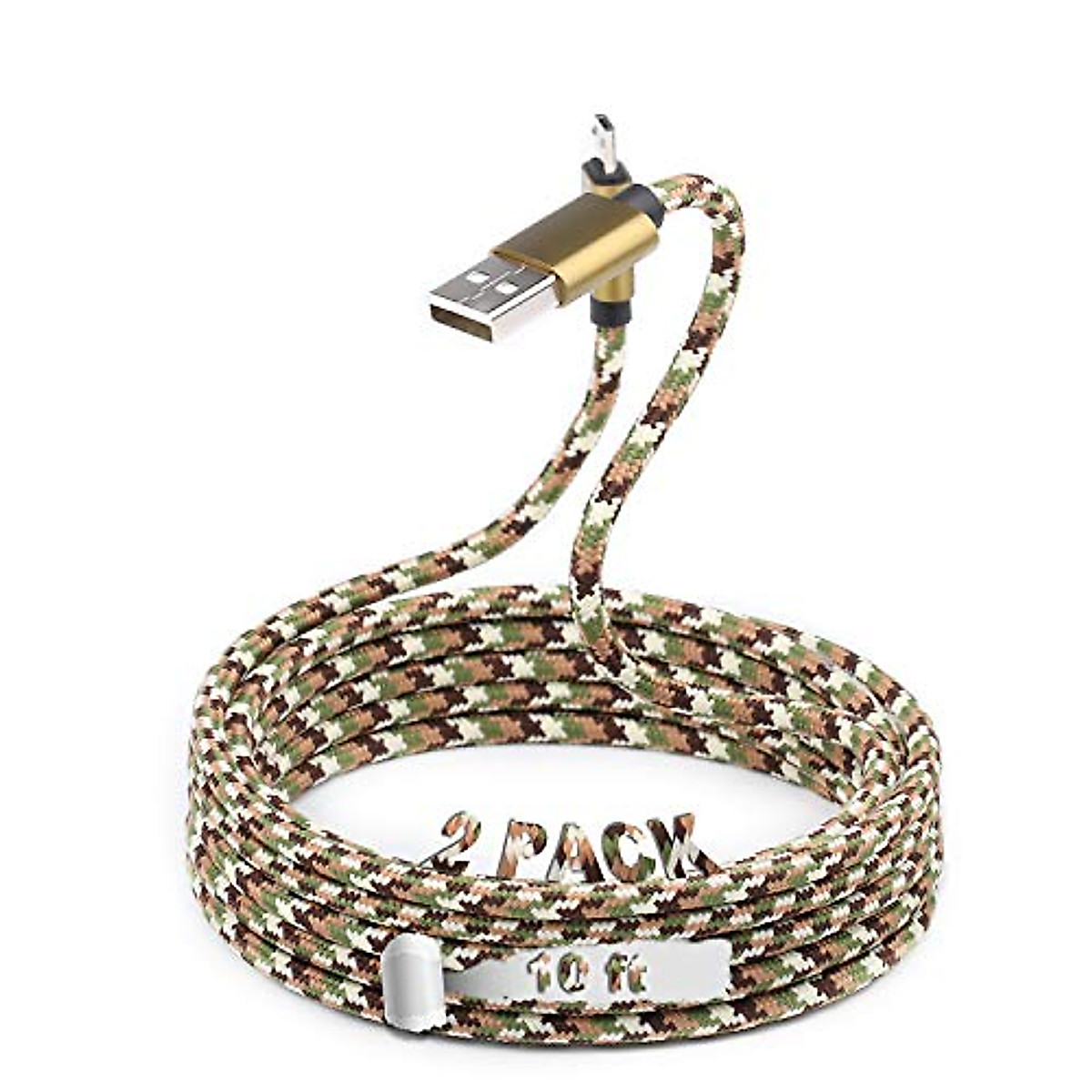 Fast Charger Cable for PS4 Controller-2pack 10ft Extra Long Micro USB Power Charging Cord for Sony Playstation 4,DualShock4,Xbox One,Kindle fire 7/8 Tablet,Samsung Galaxy S7 S6 Edge/J7 J3 Prime Pro.