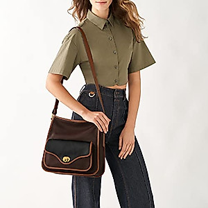 Fossil Women's Heritage Leather Hobo Purse Handbag