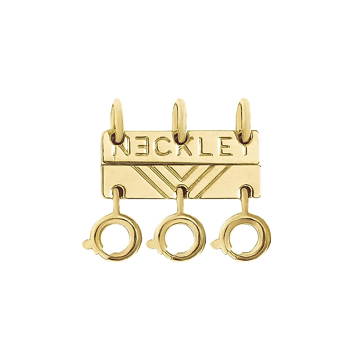 Necklet Triple Necklace Layering Clasp, Gold