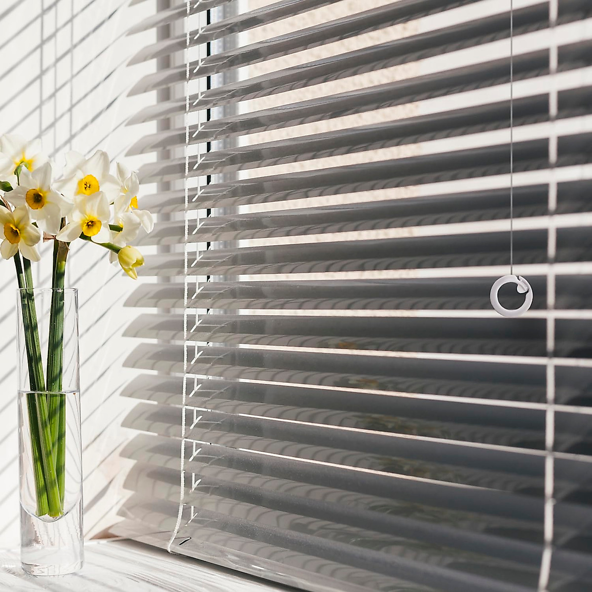 Amazing Drapery Hardware Premium Plastic Roman Shade Split Rings, 50 Pack - Premium White Finish, UV-Resistant - Versatile and Easy-to-Use for Window Valances and Shades