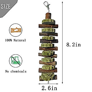 PINVNBY Bunny Chew Toys for Teeth Natural Organic Fruitwood Rabbits Cage Molar Sticks for Chinchillas, Guinea Pigs, Hamsters, Parrots and Other Small Pet Chewing Improve Dental Health