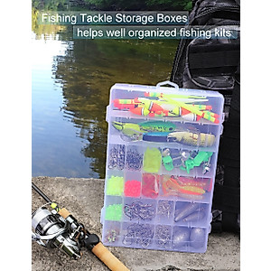Beoccudo Tackle Box Organizer Box Bead Storage Plastic Organizer Bead Box 3600 Tackle Box Bead Containers for Organizing