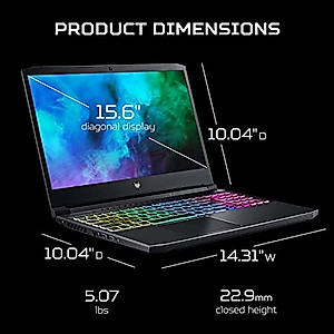 acer Newest Flagship Predator Helios Gaming Laptop: 15.6" FHD 144Hz 3ms IPS Display, Intel Gaming 8-Core i7-11800H, 32GB RAM, 512GB SSD, 6GB Gefore RTX 3060, Killer WiFi 6, RGB Keyboard, Win10H, TF