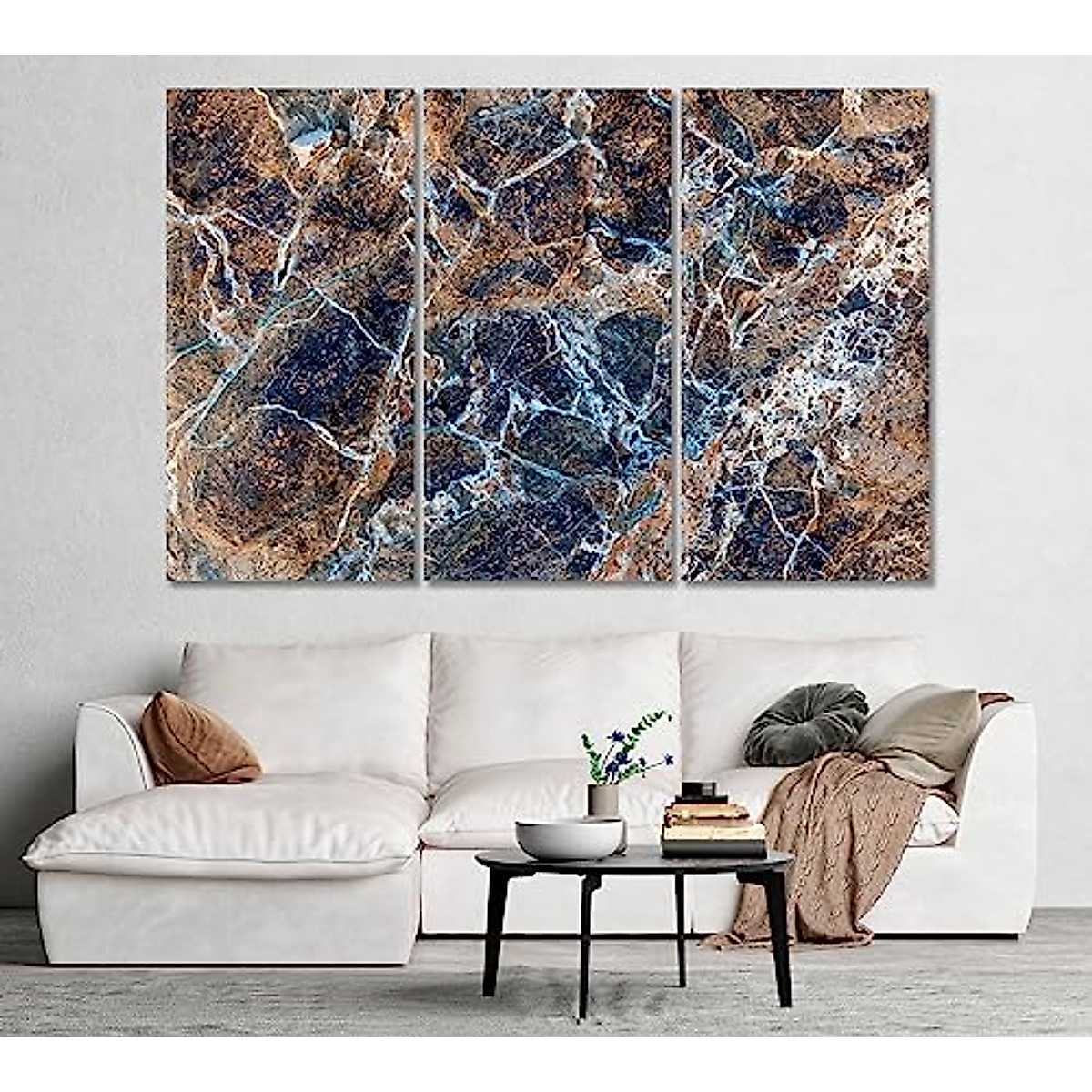 Natural Marble Stone Canvas Print 5 Panels / 36x24 inches