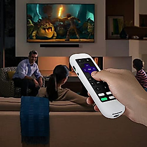 kwmobile Case Compatible with Roku Ultra Remote 2022 Case - Soft Silicone Cover for Remote Control - White