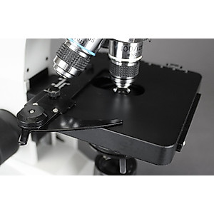 Parco Scientific 3050-100-RC Monocular Compound Microscope, 10x WF Eyepiece, 40x—1000x Magnification, LED Illumination, Coaxial Coarse & Fine Focus, Mechanical Stage, Rechargeable Battery