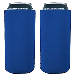 Blank Neoprene 16 oz. Can Coolies (2 Pack, Royal Blue)
